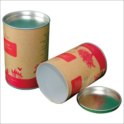 China 73mm x 180mm Paper Composite Cans with Flat Metal Lid - Food Grade Kraft Packaging for Apparel and Consumer Goods for sale