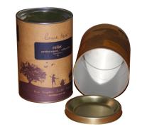 China 73mm x 180mm Paper Composite Cans with Flat Metal Lid - Food Grade Kraft Packaging for Apparel and Consumer Goods for sale