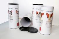 China Glossy Lamination Paper Composite Can for Pet Toys Dia 73mm Height 100mm for sale