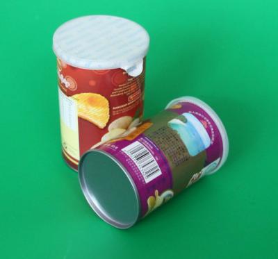 China Food Grade Kraft Paper Composite Can with Aluminium Foil Cover 65mm x 100mm for sale