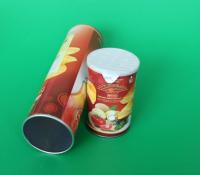 China Food Grade Kraft Paper Composite Can with Aluminium Foil Cover 65mm x 100mm for sale