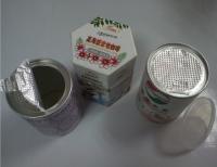China Food Grade Cylindrical Paper Composite Nut Cans 73mm x 115mm with Aluminium Foil Peel Lid for sale