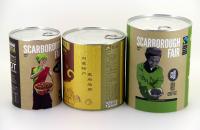 China UV Coating Easy Open End Cardboard Paper Composite Cans For Daily Foods / candy for sale
