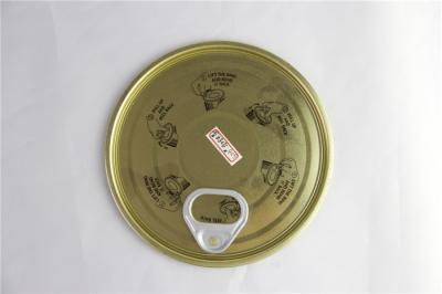 China 99 mm golden Tin Can Easy Open Lid EOE food grade material for sale