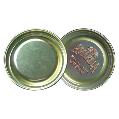 China Golden Tinplate Can Bottom 73mm Diameter 0.23mm Thickness for Cardboard Tube Sealing for sale