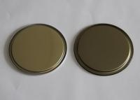 China Golden Tinplate Can Bottom 73mm Diameter 0.23mm Thickness for Cardboard Tube Sealing for sale
