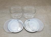 China Food Grade PET Mini Canning Jars 53mm Herb Tea Package Container with Aluminum Lid for sale