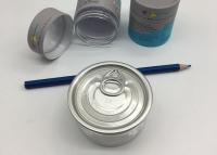 China Clear PET Plastic Easy Pull Ring Can 53mm x 28mm with Hand Sealable Lid for Dry Herb Packaging for sale