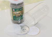 China Eco Friendly Clear Pet Jars , 4oz Plastic Cookies Jar With Aluminum Lid for sale