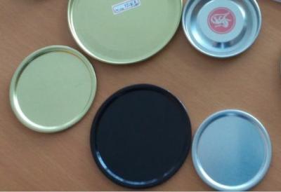 China 83mm Black Aluminum Can Bottom Easy Open Cover - 0.23mm Thickness Food Grade Material for Plastic/Tin/Paper Cans for sale