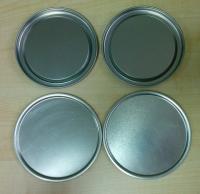 China 83mm Black Aluminum Can Bottom Easy Open Cover - 0.23mm Thickness Food Grade Material for Plastic/Tin/Paper Cans for sale