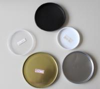 China Custom 124mm Flat Smooth Metal Tin Can Lid for Paper Tube Packaging for sale