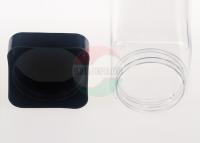 China Square Food Grade Clear Plastic Jars With Silk Screen Printing for sale