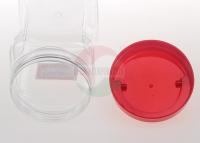 China Square Food Grade Clear Plastic Jars With Silk Screen Printing for sale