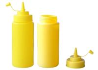 China Food Grade Yellow Plastic Sauce Bottles with Sauce Cap - 5×18.5cm to 8×29.5cm Sizes, BPA-Free PP Material for sale
