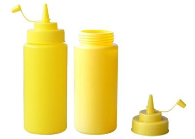 China Food Grade Yellow Plastic Sauce Bottles with Sauce Cap - 5×18.5cm to 8×29.5cm Sizes, BPA-Free PP Material for sale