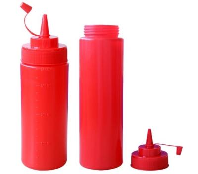 China Eco-friendly Pear Shaped Red PP Sauce Bottle 5×18.5 cm to 8×29.5 cm with FDA-SGS Certification for sale