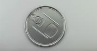 China Small Eco friendly embossing printing Easy Open Plastic bottle Lid silver color 83mm for sale