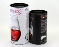 China Food Grade Round Paper Cans Packaging with Black Plastic Lids for Wine Cup 70mm Diameter for sale