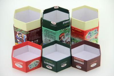 China Custom Hexagon Paper Can Packaging for Coffee Food 80mm Diameter Kraft for sale