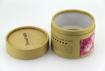China Eco-Friendly Brown Kraft Paper Cans with Sponge for Cosmetics Packaging - 40mm to 225mm Diameters, Custom Heights for sale