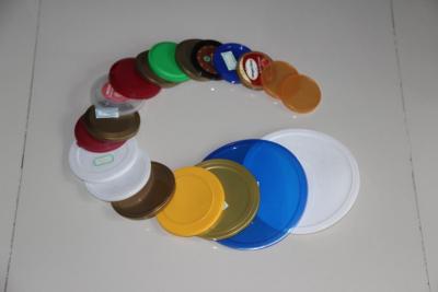 China 307# Round Blue PE Lid 83mm Food Grade Eco Friendly with ISO SGS FDA QS for sale