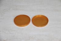China Yellow Recycled Round PE Plastic Lid for Food Paper Cans 67mm Diameter for sale