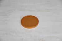 China Yellow Recycled Round PE Plastic Lid for Food Paper Cans 67mm Diameter for sale