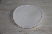 China Eco friendly brown food grade plastic PE lid with customized logo embossing for sale
