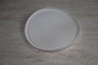 China Eco friendly brown food grade plastic PE lid with customized logo embossing for sale