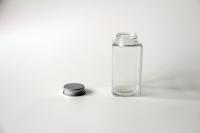 China Square 100ml Clear PET Jars with Screw Cap Food Grade Plastic Bottle for Juice Milk Water for sale