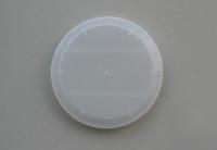 China White convex shape plastic PE caps with spoon inserted for porridge tin can for sale