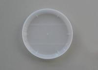 China White convex shape plastic PE caps with spoon inserted for porridge tin can for sale