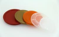 China Customized Orange PE Lid for Milk Powder Cans SGS FDA 65mm to 181mm Diameter for sale