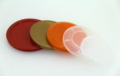 China Customized Orange PE Lid for Milk Powder Cans SGS FDA 65mm to 181mm Diameter for sale