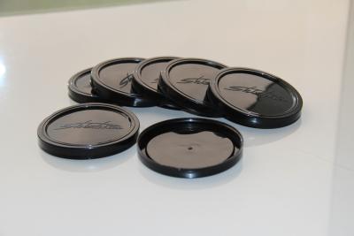China 211# Black Round Reusable Plastic PE Lid 65.3mm for Paper Tin Cans Food Grade for sale