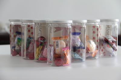 China Clear PET Candy Jar 1120mm Height 350ml Capacity Slim Straight Plastic Food Container for sale