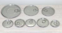 China 126mm Aluminum Easy Open Can Lids with Plastic Caps - 0.21-0.23mm Thickness for PET Bottles and Composite Cans for sale