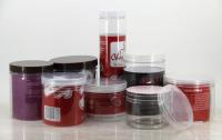 China Clear PET Plastic Food Jars with PE Screw Caps - 100mm Diameter, 350ml Capacity, SGS Certified for sale