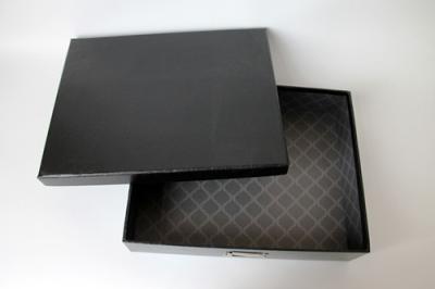 China Waterproof Black Square Recycled Paper Gift Boxes for T-Shirt Clothing Packaging 100% Custom for sale