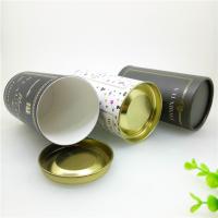 China CMYK Printing Recycled Paper Composite Cans / Tea Tin Packaging Tube for sale