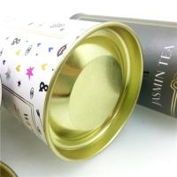 China CMYK Printing Recycled Paper Composite Cans / Tea Tin Packaging Tube for sale