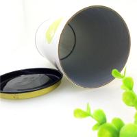 China Custom Logo Metal Lid Paper Composite Cans 99mm Inner Diameter 120mm Height for sale