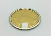 China Custom Aluminum Gold Foil Lid for Coffee Powder 0.2mm Thickness Safe Edge for sale