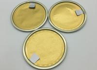 China Custom Aluminum Gold Foil Lid for Coffee Powder 0.2mm Thickness Safe Edge for sale