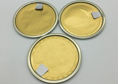 China Custom Aluminum Gold Foil Lid for Coffee Powder 0.2mm Thickness Safe Edge for sale
