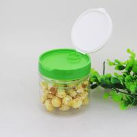 China 400ml Flip Top Plastic Easy Open Lid Dried Food Jars With Labeling LOGO for sale