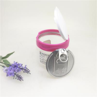 China Aluminum Easy Open Cans Clear Plastic Cylinder With Flip Top FDA Certificate for sale