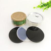 China Clear PET Plastic Cylinder Can 52mm x 30mm with Aluminum Easy Open EOE Lid for sale