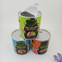China Easy Open Kraft Paper Cans 73mm x 80mm for Peanuts, Cashew Nuts & Pistachios with Aluminum Lids for sale